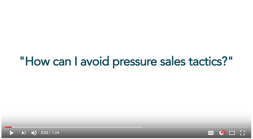 How Can I Avoid Pressure Sales Tactics